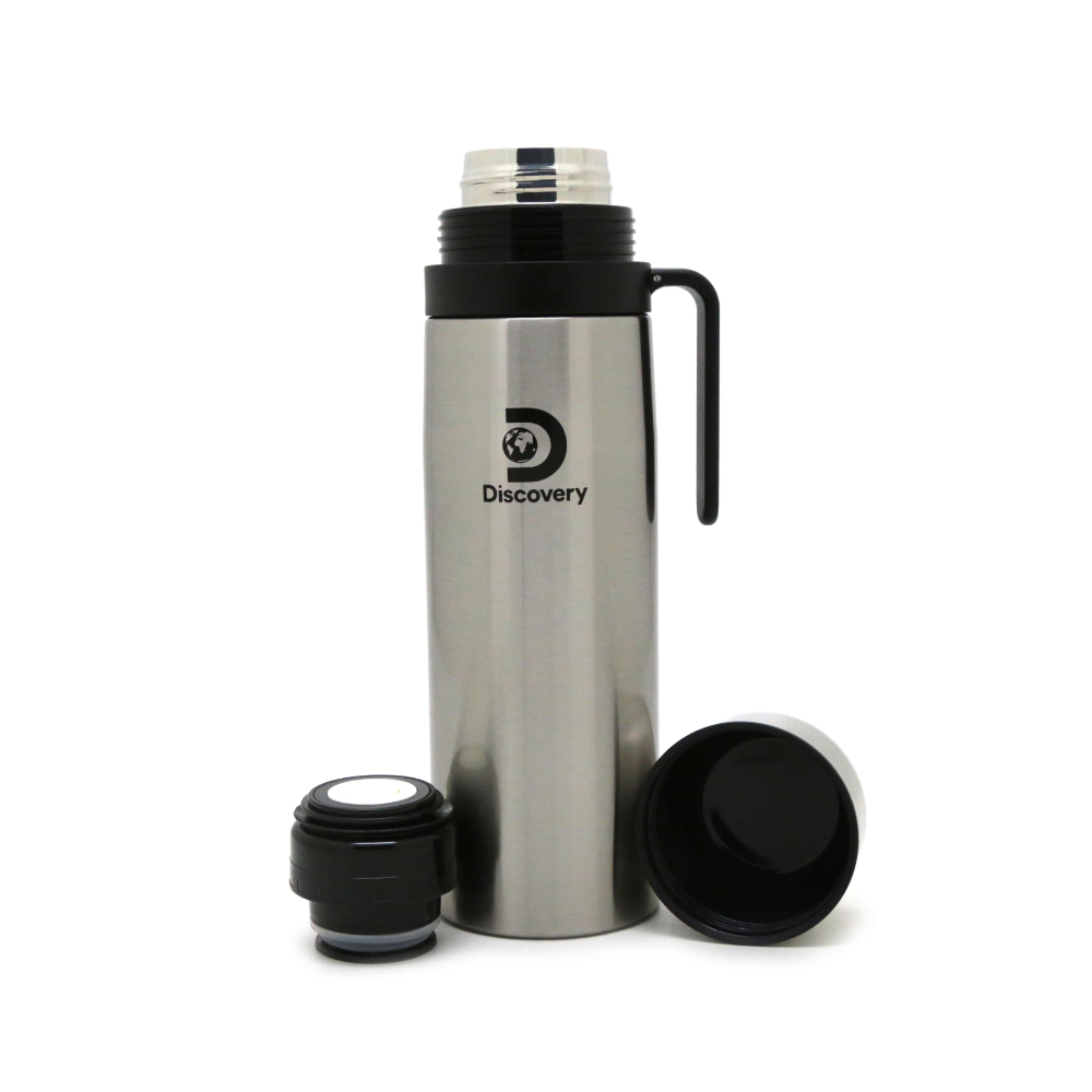 DISCOVERY TERMO C/MANGO 1L PLATEADO