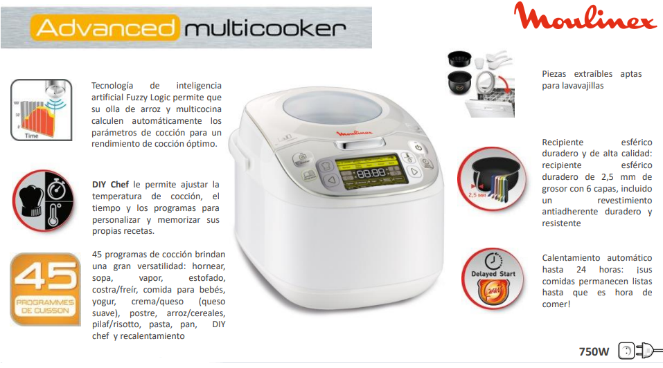 Moulinex Olla Multiuso Advanced 750w | Farmashop
